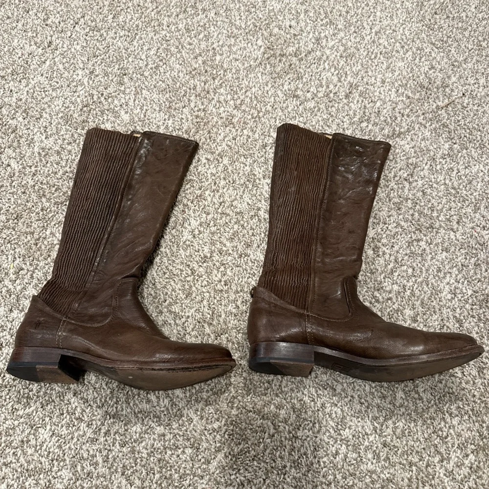 Frye | Shoes | Frye Womens Brown Leather Combat Boots | Poshmark